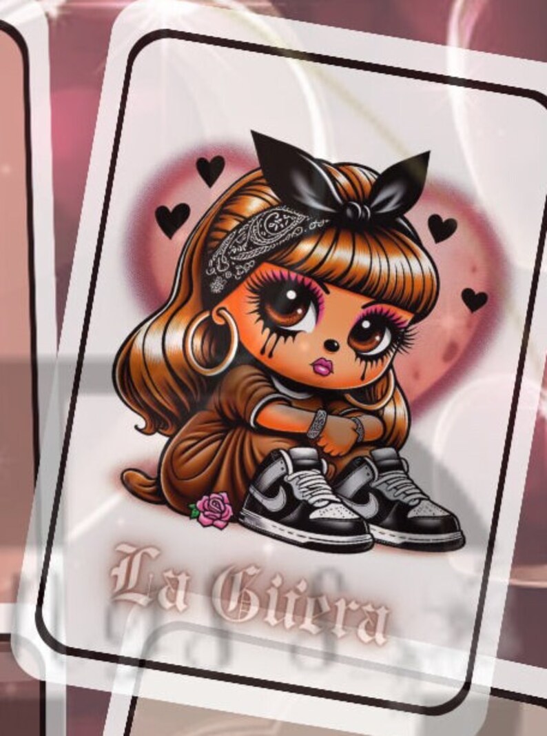 Chicana Loteria Style PNG Designs for Sublimation (digital Download) - Etsy