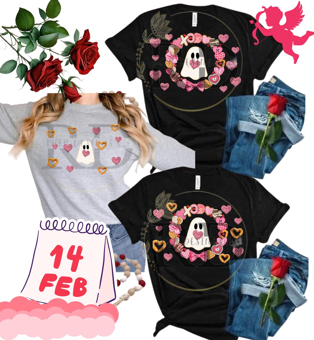 Ghosts & Conchas Valentines Bundle PNG for Print,sublimation,dtf, Uvdft ...