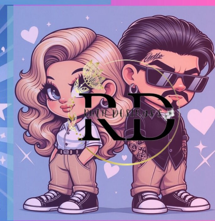 Chicano Love Couple Designs Style Design Cute Couples for Valentines - Etsy