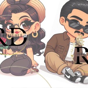 Chicano Love Couple Designs Style Design Cute Couples for Valentines - Etsy