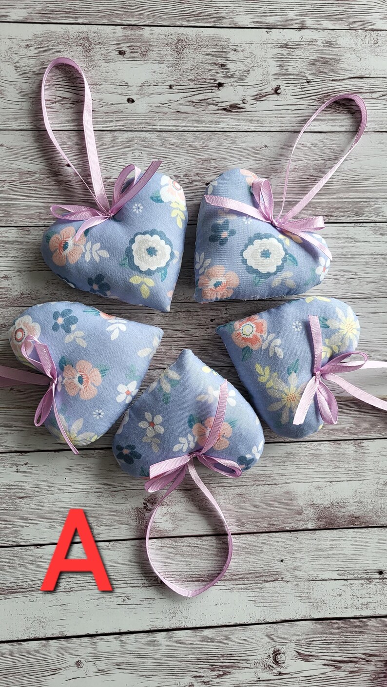 Handmade Shabby Chic Hanging Hearts - Set of 3/6 - Etsy