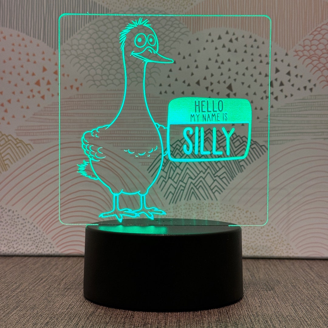 Silly Goose LED Sign Office Decor Acrylic Night Light - Etsy