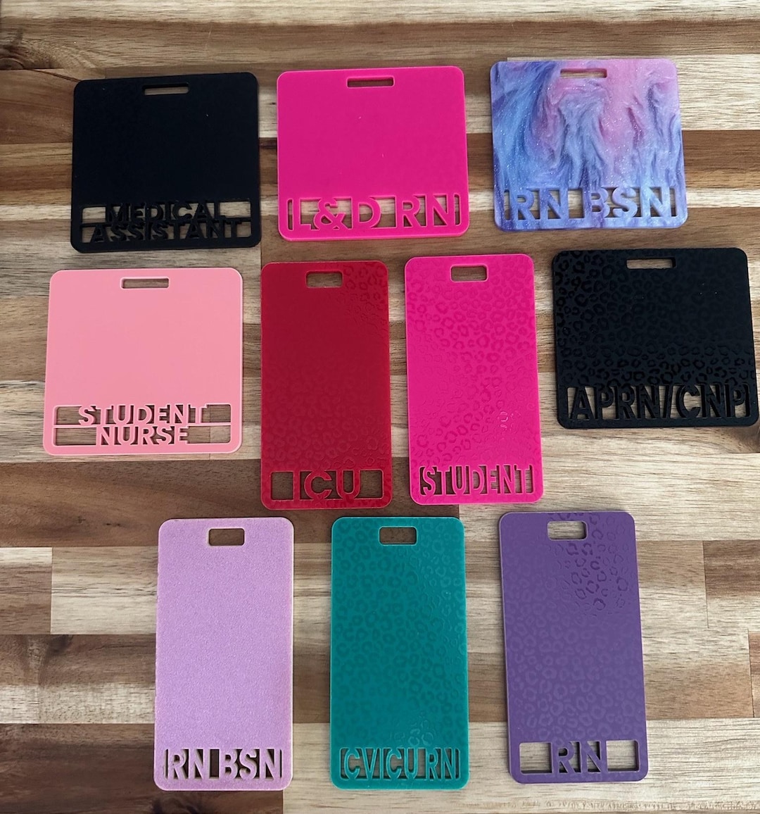 Custom Acrylic Badge Buddy ID Holder: Healthcare Worker Tag - Etsy