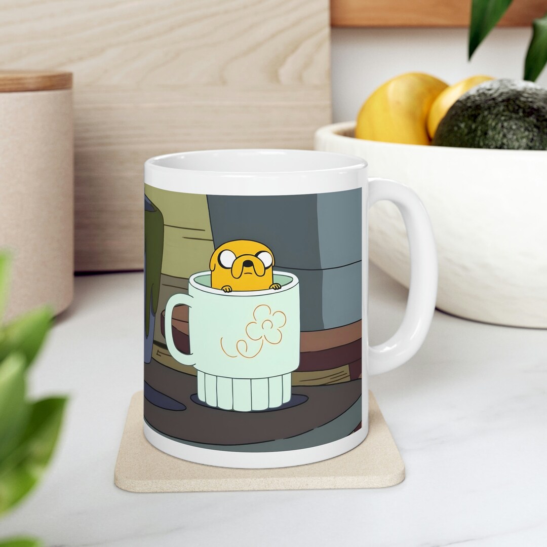 Cute Adventure Time Mug, Jake the Dog in a Cup, Finn and Jake, 11oz ...