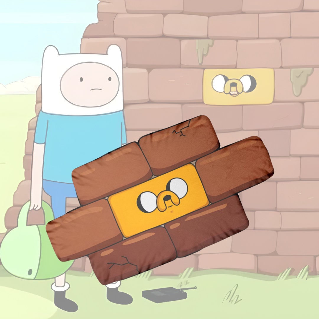 Adventure Time Jake as a Brick Custom Shaped Pillow, Cartoon Network ...