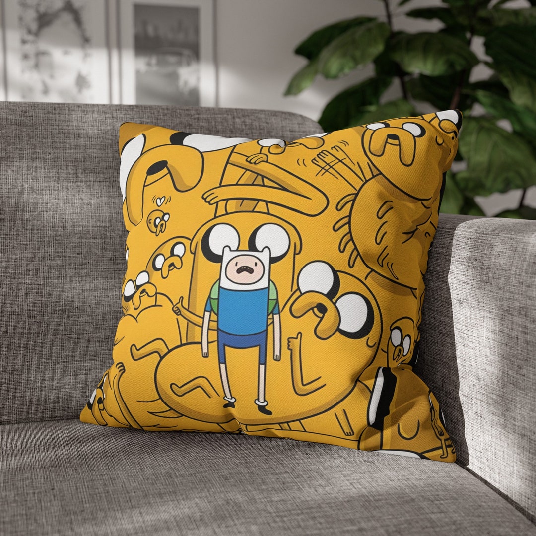 Adventure Time Spun Polyester Square Pillowcase With Finn and Jake - Cute Decorative Pillow ...