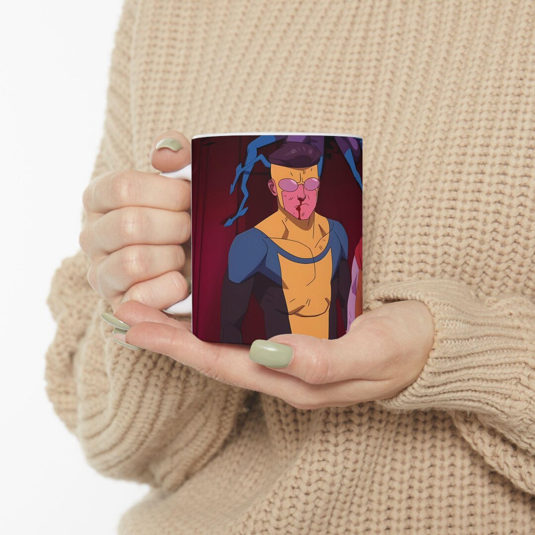 Invincible Inspired Mark and Omni Man Ceramic Mug, Anime Lover Custom ...