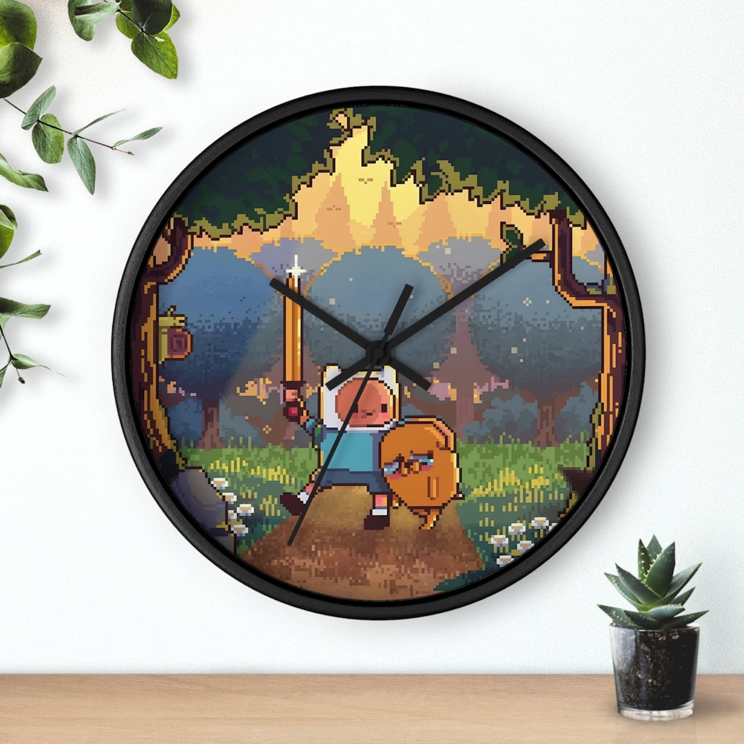 Adventure Time Pixel Art Wall Clock, Unique Cartoon Network Fan Gift ...