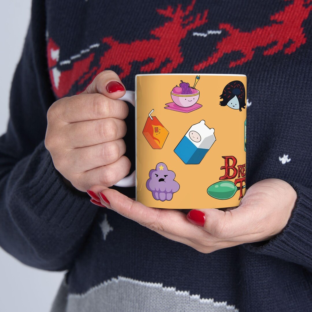 Adventure Time Coffee Mug: Funny Cartoon Cup Gift, Breakfast 11oz/15oz ...