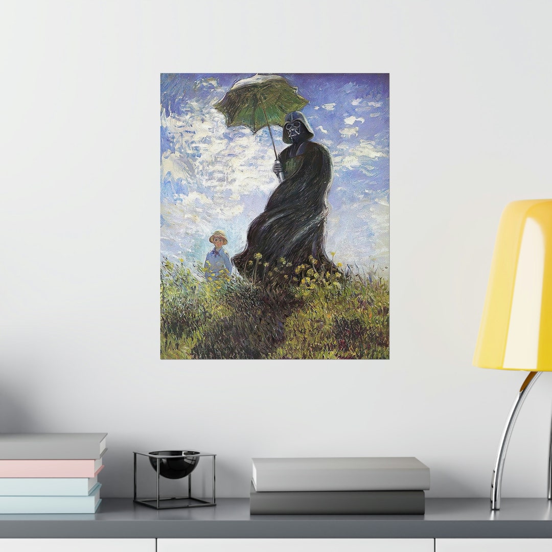 Darth Vader and Claude Monet Fusion Wall Art, Unique Star Wars Inspired ...