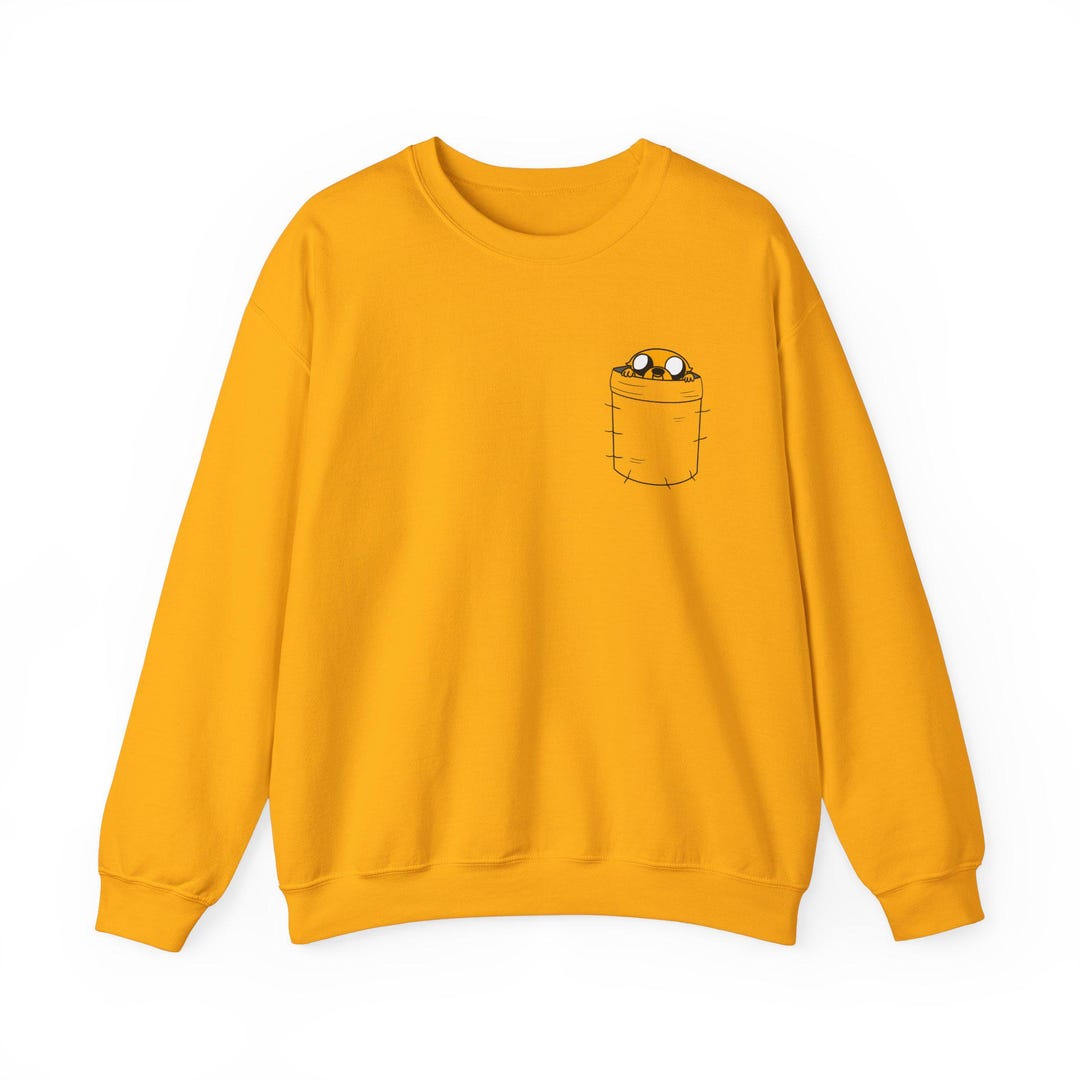 Adventure Time Jake in Pocket Fan Art Sweatshirt - Unisex Jake Hoodie ...