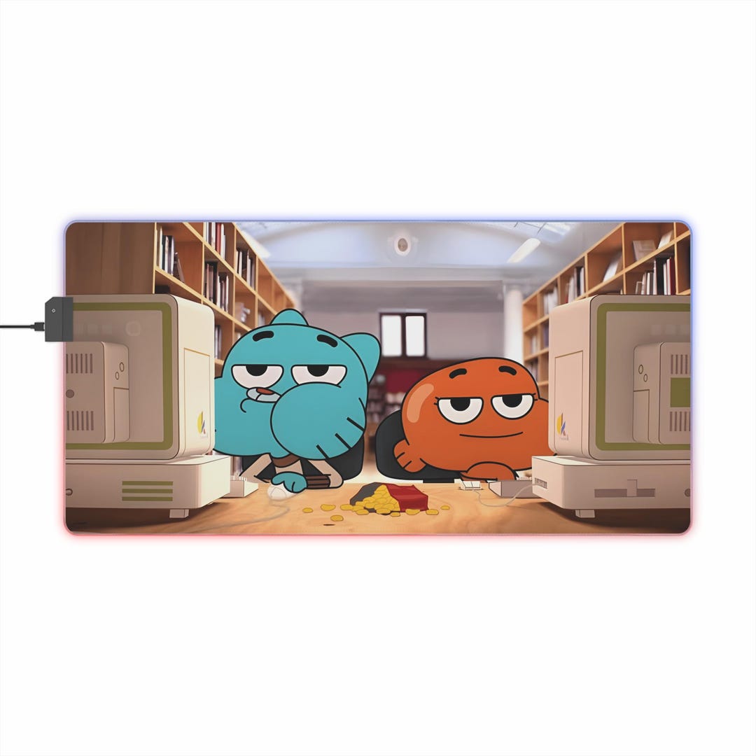 Gumball & Darwin LED Gaming Mouse Pad: RGB Computer Desk Mat - Etsy