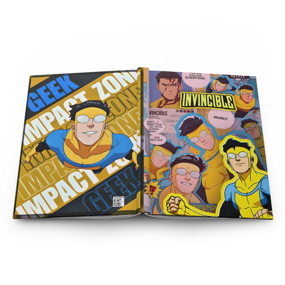 Invincible Mark Grayson Comic Inspired Hardcover Journal, Cartoon ...