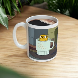 Cute Adventure Time Mug, Jake the Dog in a Cup, Finn and Jake, 11oz ...