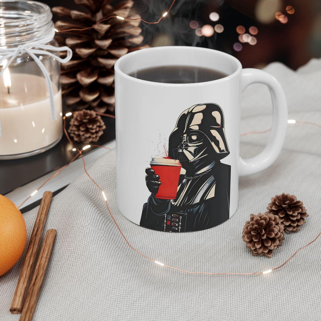 Star Wars Darth Vader Drinking Coffee Inspired Ceramic Coffee Mug ...
