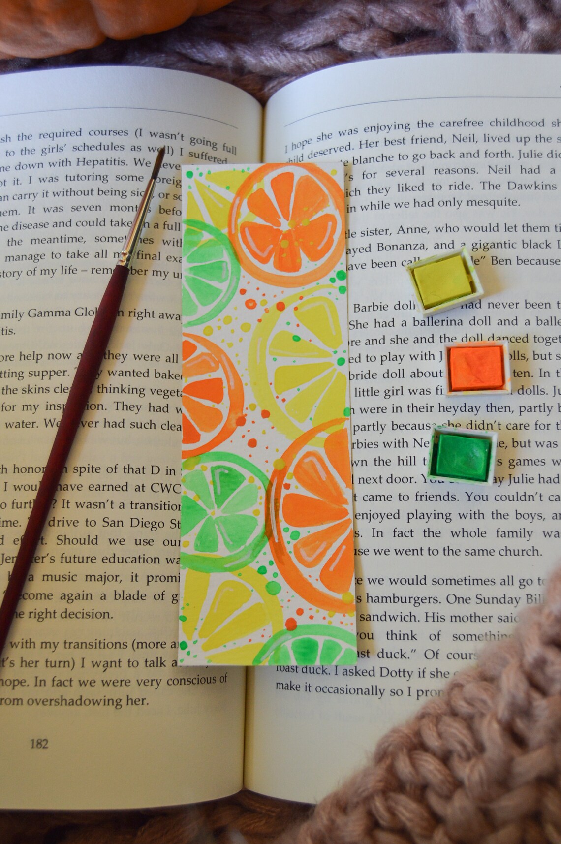 Set of 3 Hand-painted Fruit Watercolor Bookmarks - Etsy