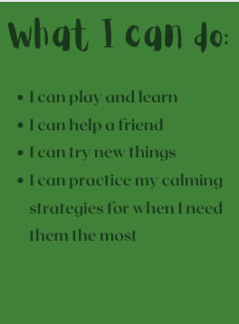 Self-regulation Visual Aid Poster - Etsy