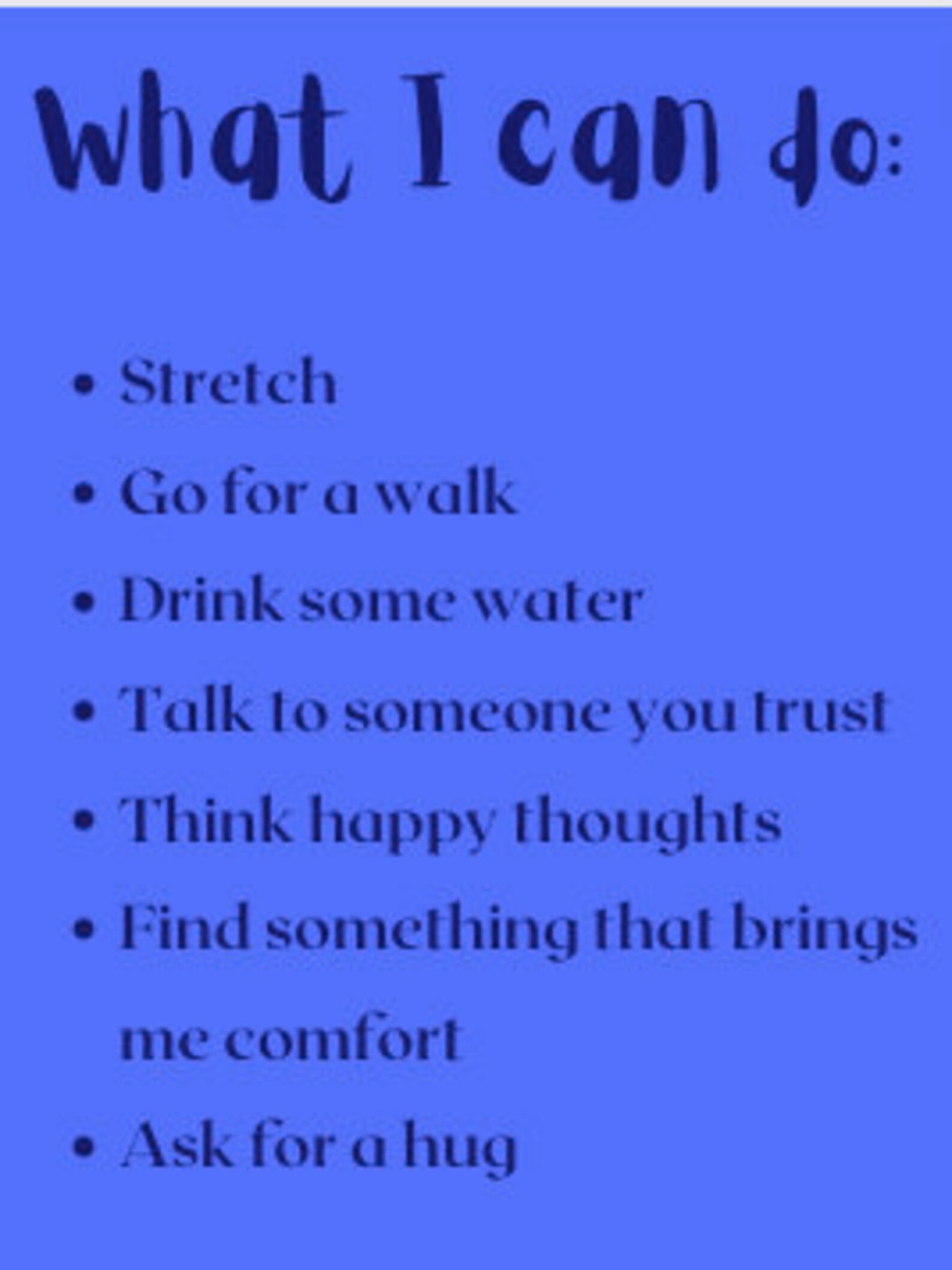 Self-regulation Visual Aid Poster - Etsy