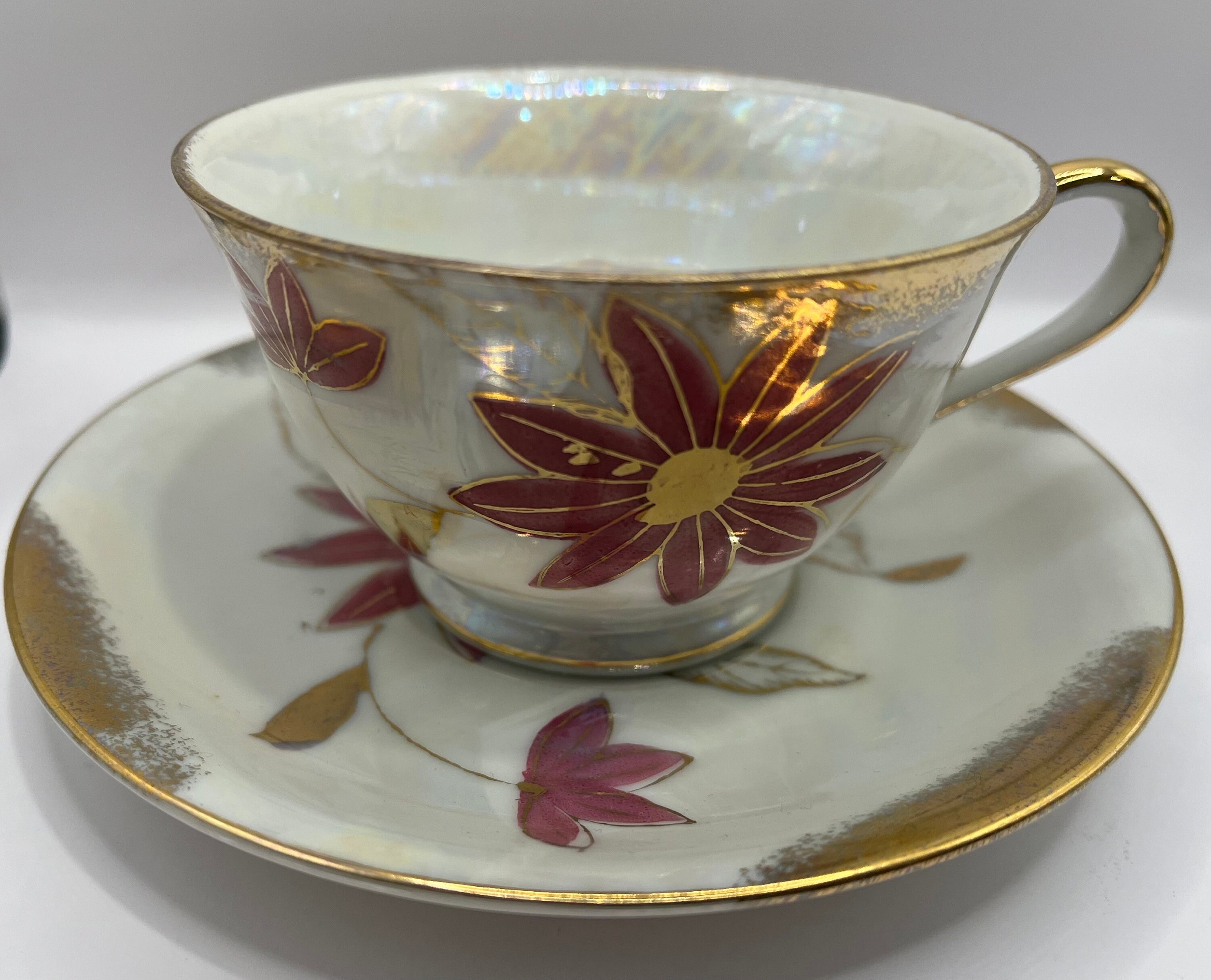 Norcrest Japan Lusterware Cup and Saucer - Etsy