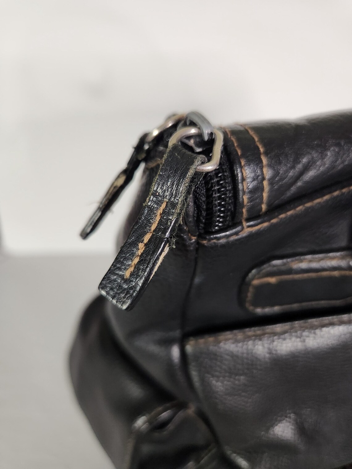 Black Leather Mini Backpack - Etsy