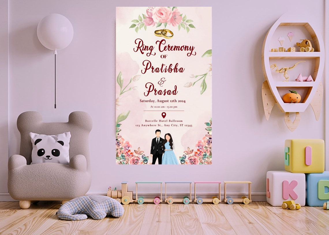 Ring Ceremony Invitation as Engagement Invitation Indian Engagement ...