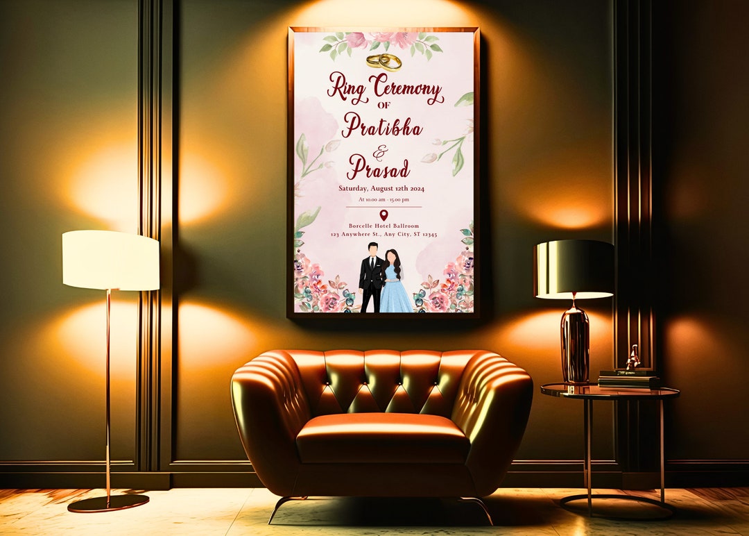 Ring Ceremony Invitation as Engagement Invitation Indian Engagement ...