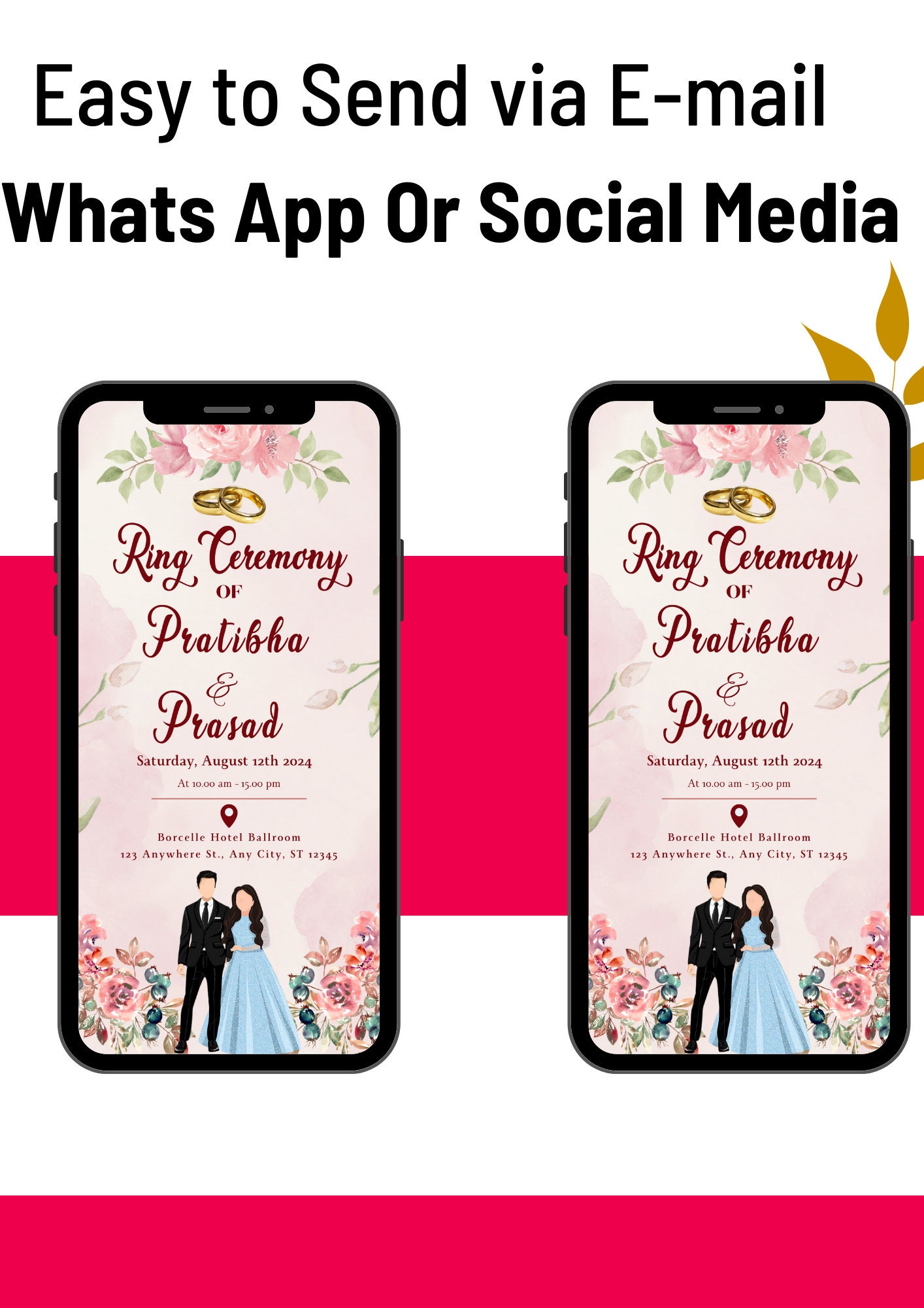 Ring Ceremony Invitation as Engagement Invitation Indian Engagement ...