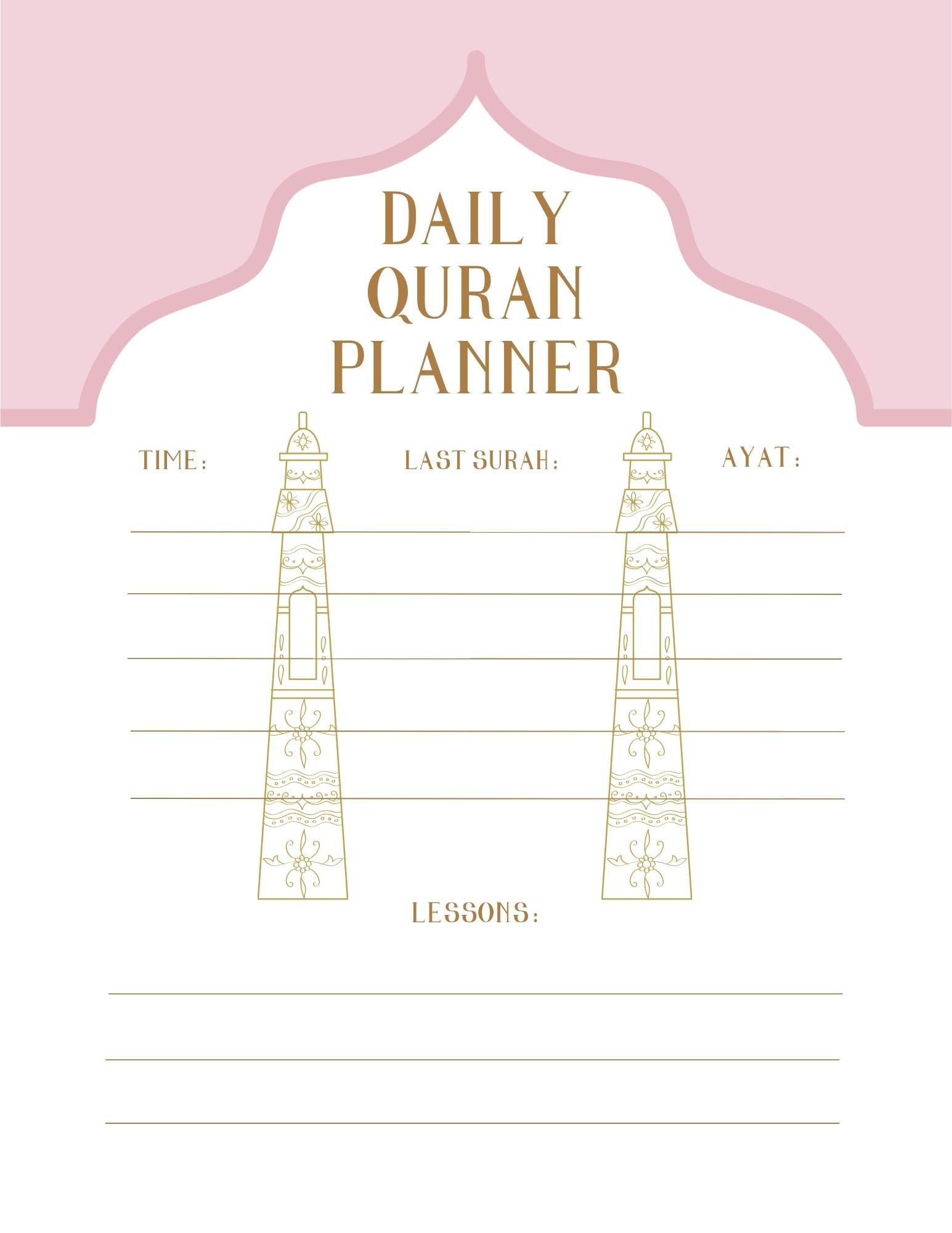ISLAMIC DIGITAL Printableto Track Salah and Quranplanner for - Etsy