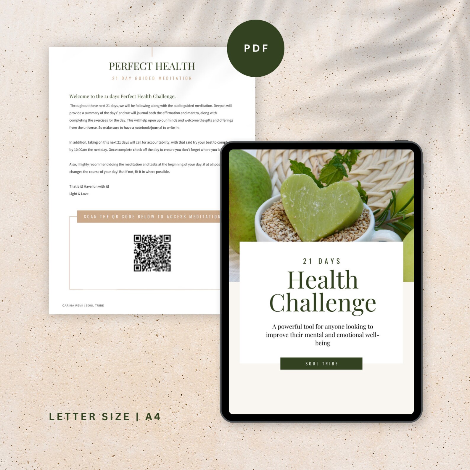 21 Days Health Challenge, Wellness Planner, Guided Meditation, Self ...