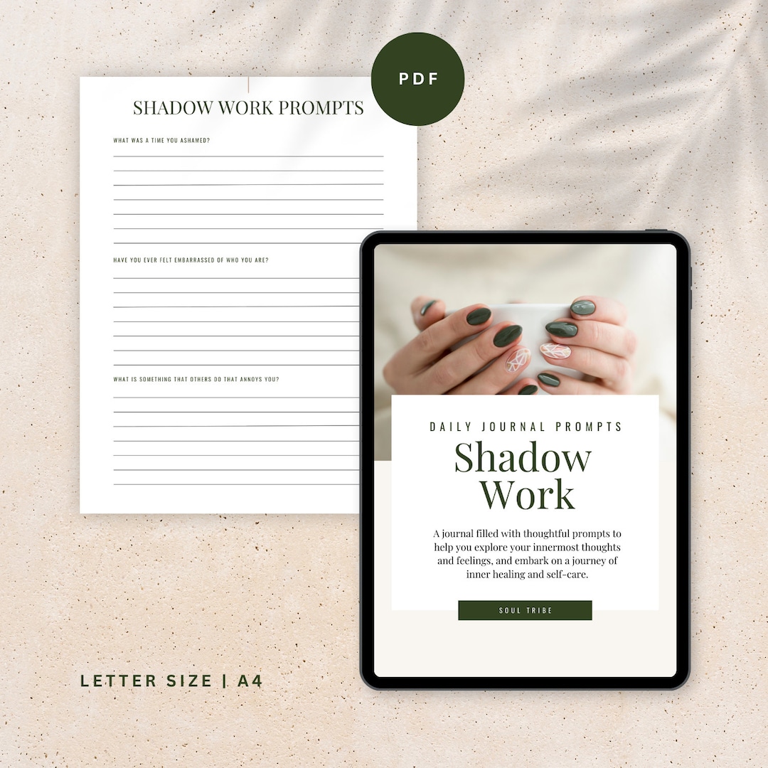 Shadow Work Therapy Journal Prompts, Mental Health Workbook, Inner ...