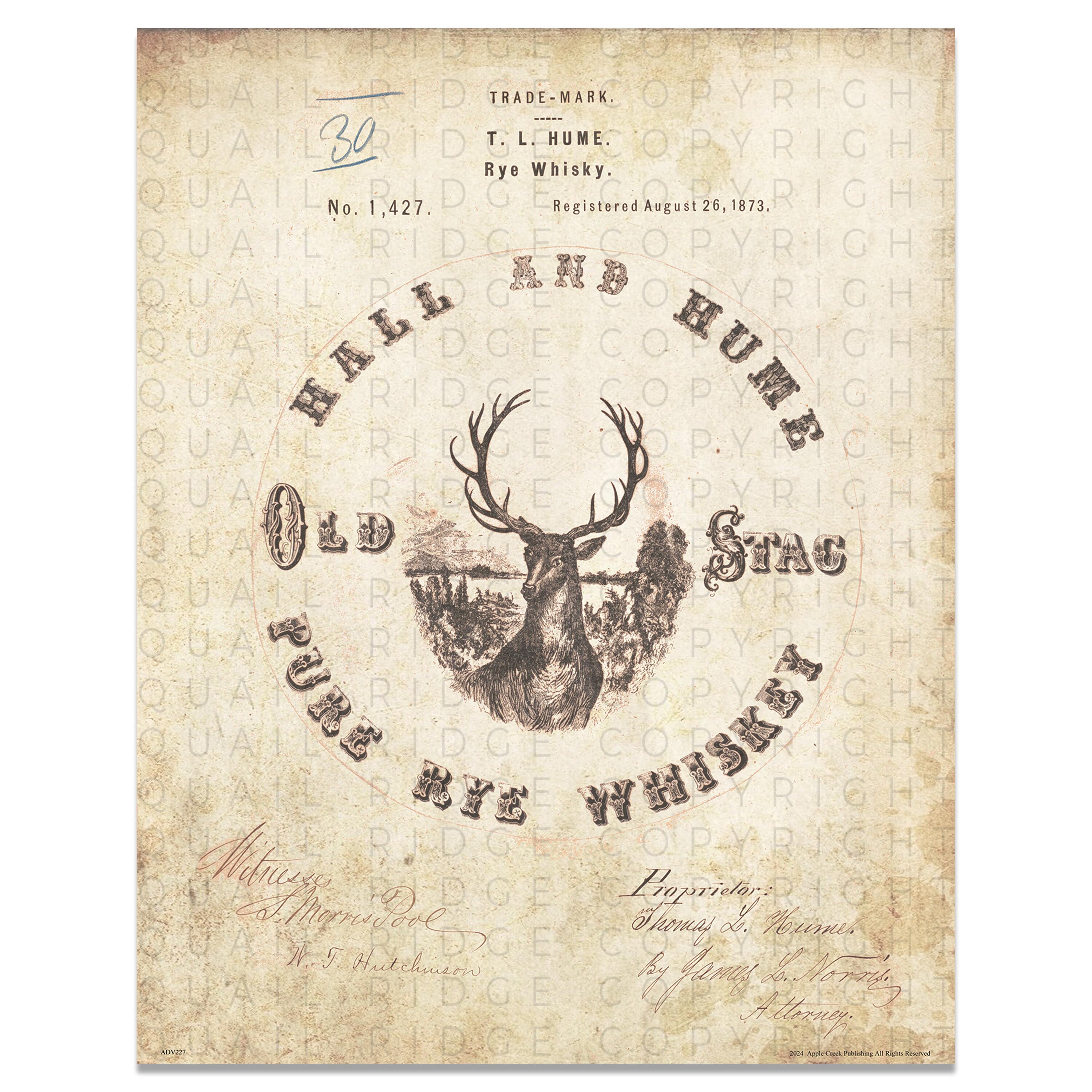Vintage Old Stag Whiskey Label Art Print: Hunting Cabin Decor - Etsy