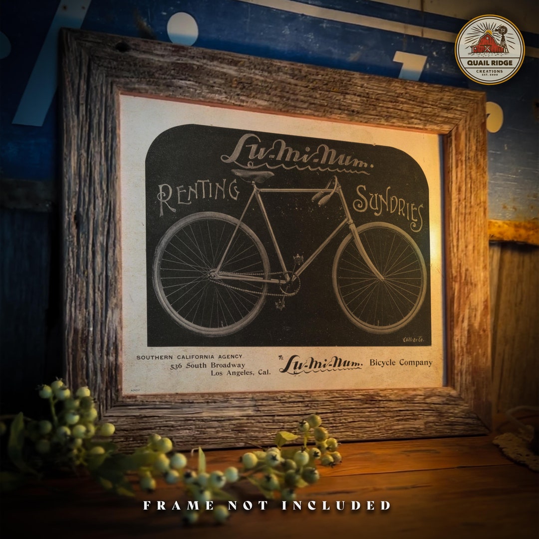 Vintage Bicycle Advertising Poster Art Print 11x14 Unframed Lu-mi-num ...