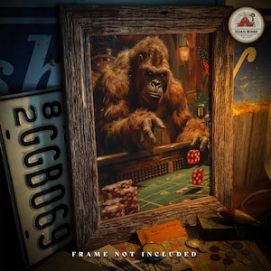 Craps Sasquatch Bigfoot Art Print 11x14 Inches Unframed Craps Dice ...