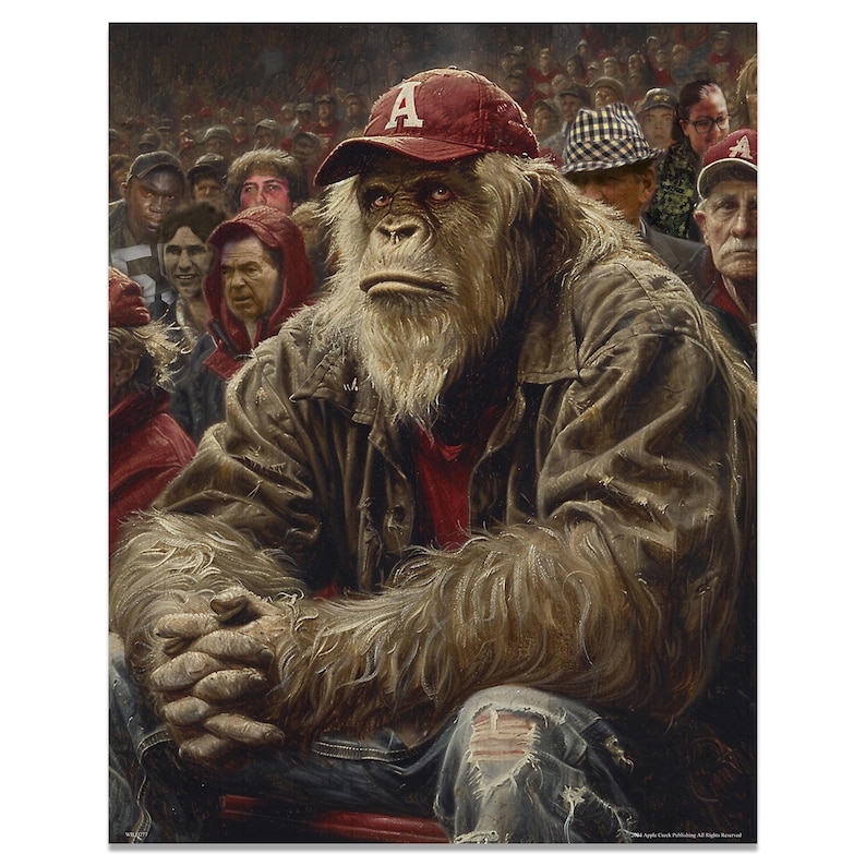 Sasquatch Bigfoot Alabama Football Fan Art Print (11x14 Unframed) - Etsy