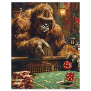 Craps Sasquatch Bigfoot Art Print 11x14 Inches Unframed Craps Dice ...