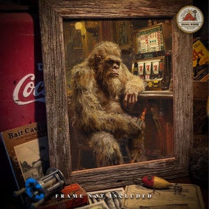 Casino Sasquatch Bigfoot Art Print 11x14 Inches Unframed Vintage Slot ...