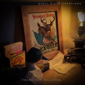 Vintage Buck Beer Advertising Art Print 8x10 Unframed Whitetail Deer ...