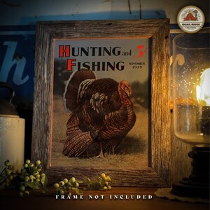 Vintage Turkey Hunting Magazine Cover Art Print 11x14 Inches Unframed ...