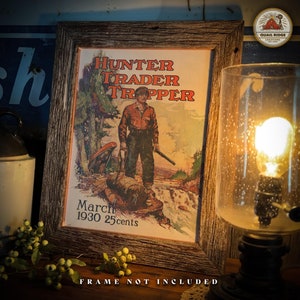 Vintage Trapping Magazine Cover Art Print: Hunting Cabin Wall Decor - Etsy