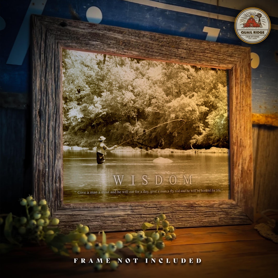 Trout Fishing Motivational Poster Art Print 11X14 Unframed Wildlife Fly ...