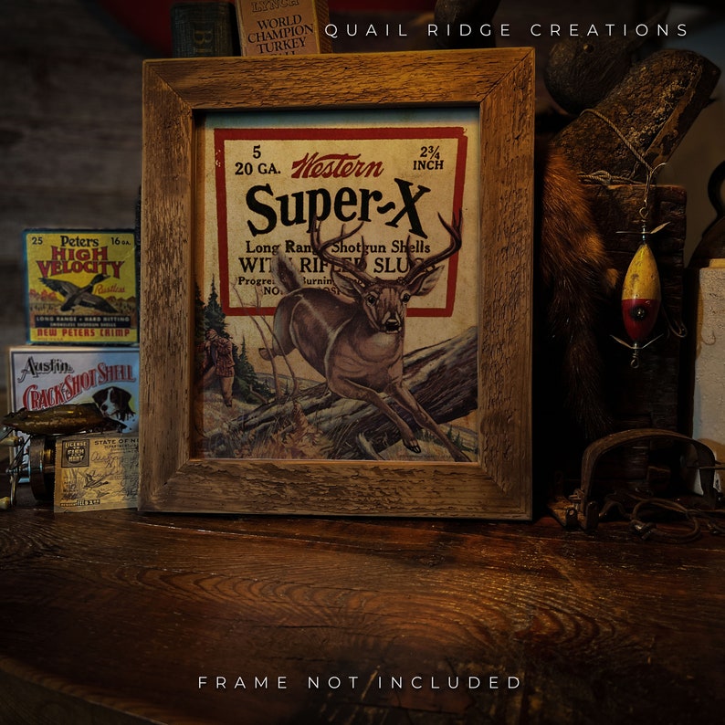 Vintage Western Shotgun Shell Box Art Print 8x10 Unframed - Etsy