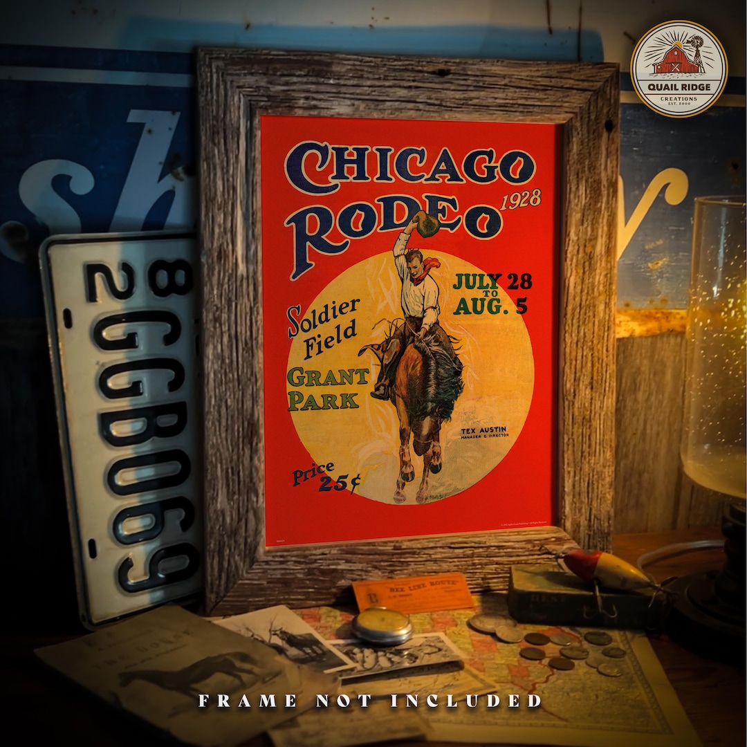 Rodeo Poster Art Print 11X14 Unframed Vintage Western Cowgirl Cowboy ...