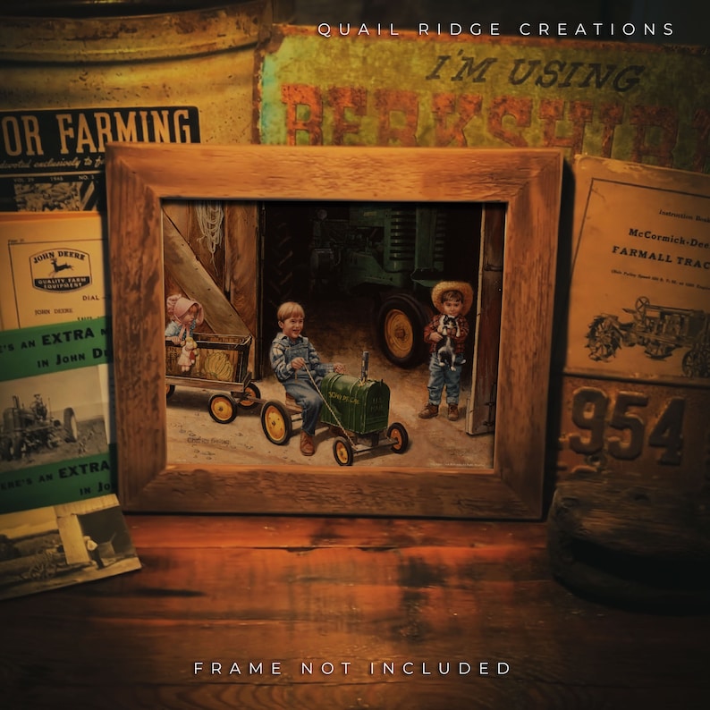 Vintage John Deere Tractor Art Print 8x10 Unframed Charles - Etsy