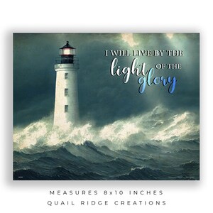 Bible Verse Christian Scripture Lighthouse Art Print 8x10 Unframed ...