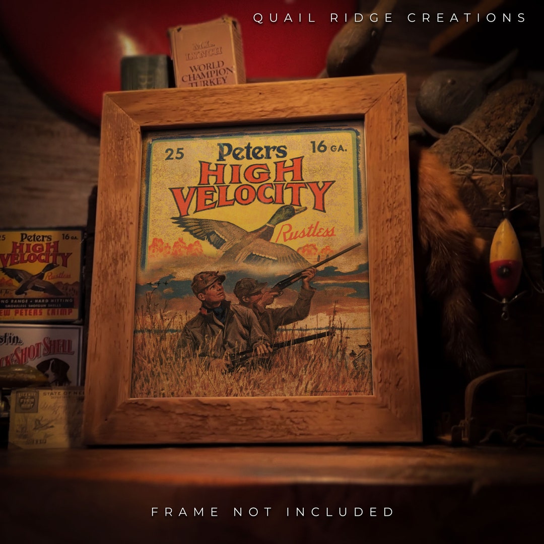 Vintage Peters Shotgun Shell Box Art Print 8x10 Unframed Decoys Mallard ...
