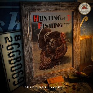 Vintage Turkey Hunting Magazine Cover Art Print 11x14 Inches Unframed ...