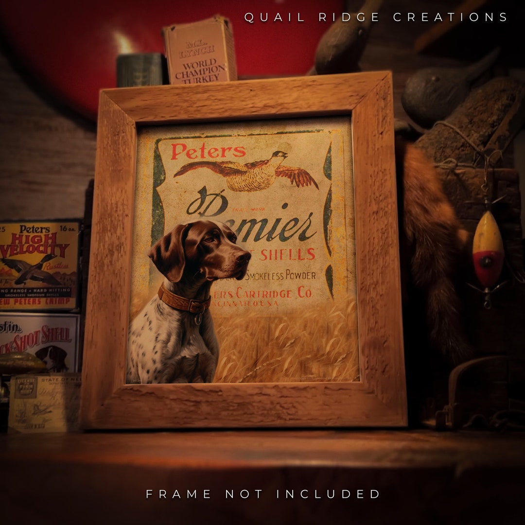 Vintage Peters Shotgun Shell Box Poster Art Print 8x10 Unframed German ...