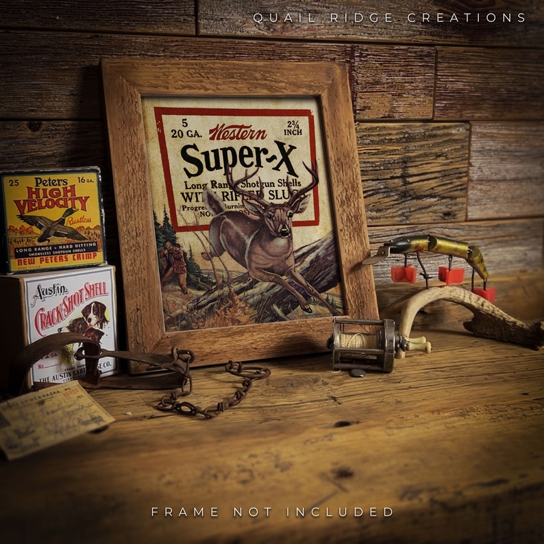 Vintage Western Shotgun Shell Box Art Print 8x10 Unframed - Etsy