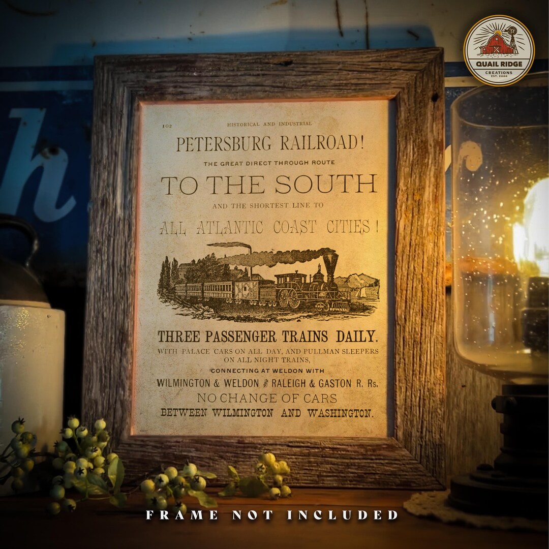 Vintage Train Railroad Advertising Art Print 11X14 Unframed Steam ...