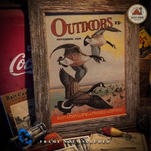 Vintage Goose Hunting Magazine Cover Art Print 11x14 Inches Unframed ...